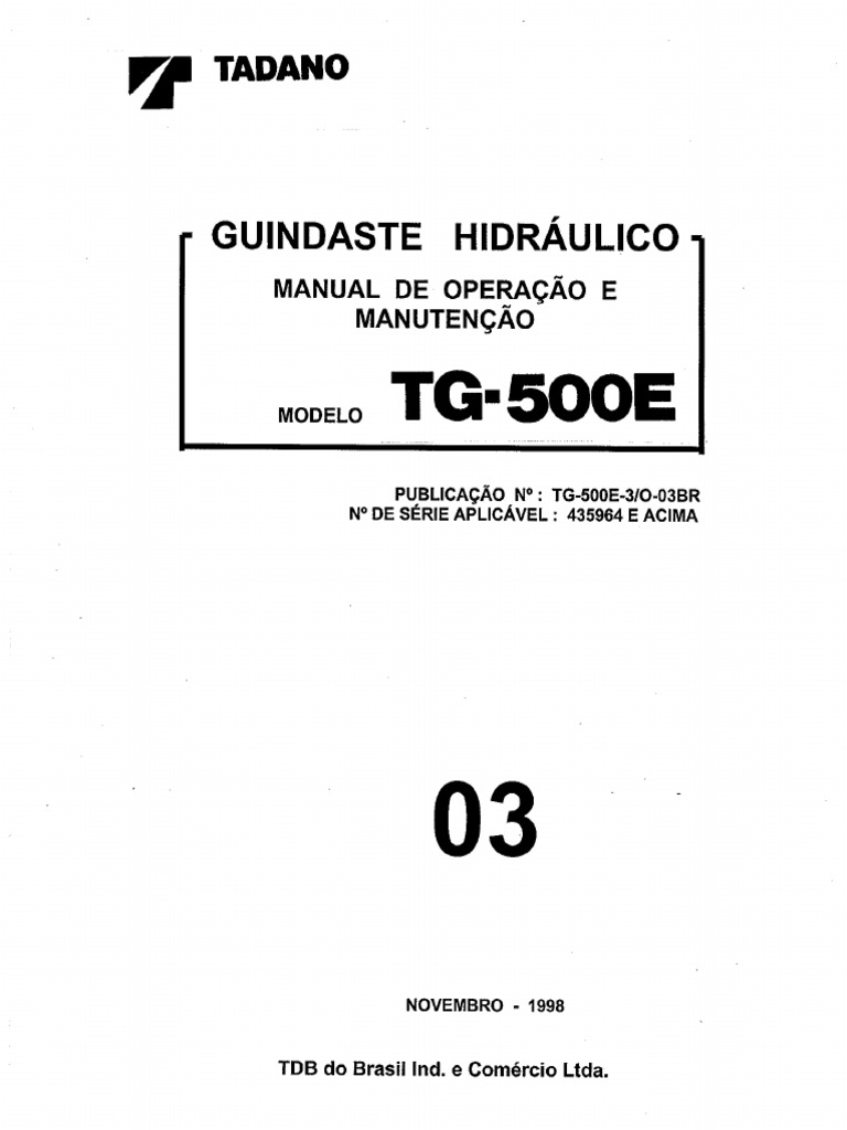 Manual Tg500e | PDF
