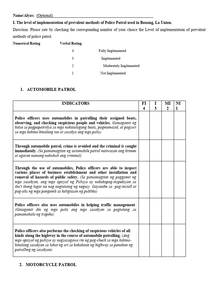 Questionnaire (Up) | PDF