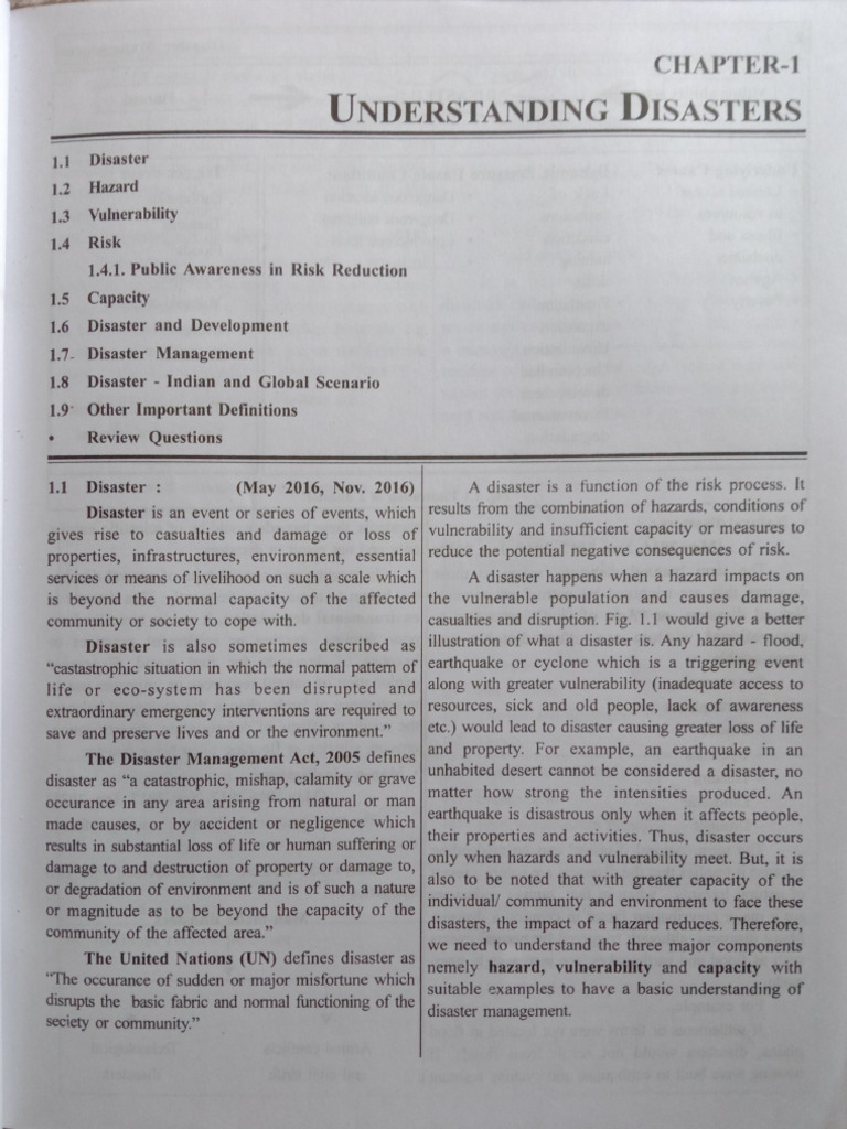 Understanding The Disasters | PDF