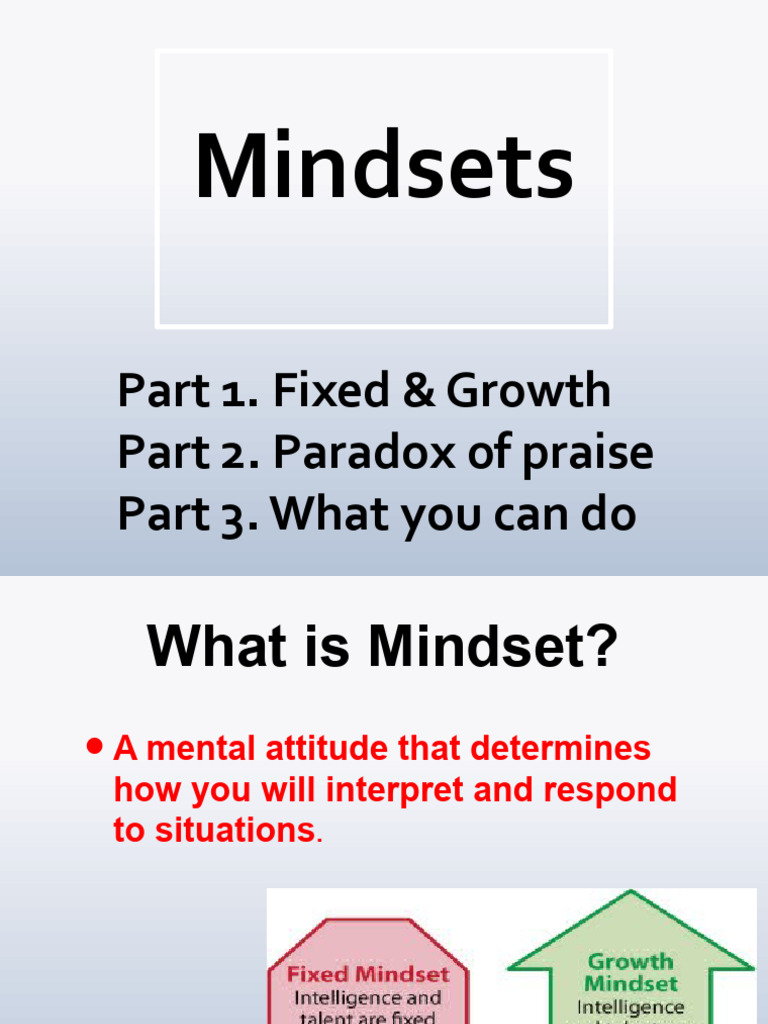 Mindset Presentation Jan 2013 | Download Free PDF | Mindset | Cognitive ...
