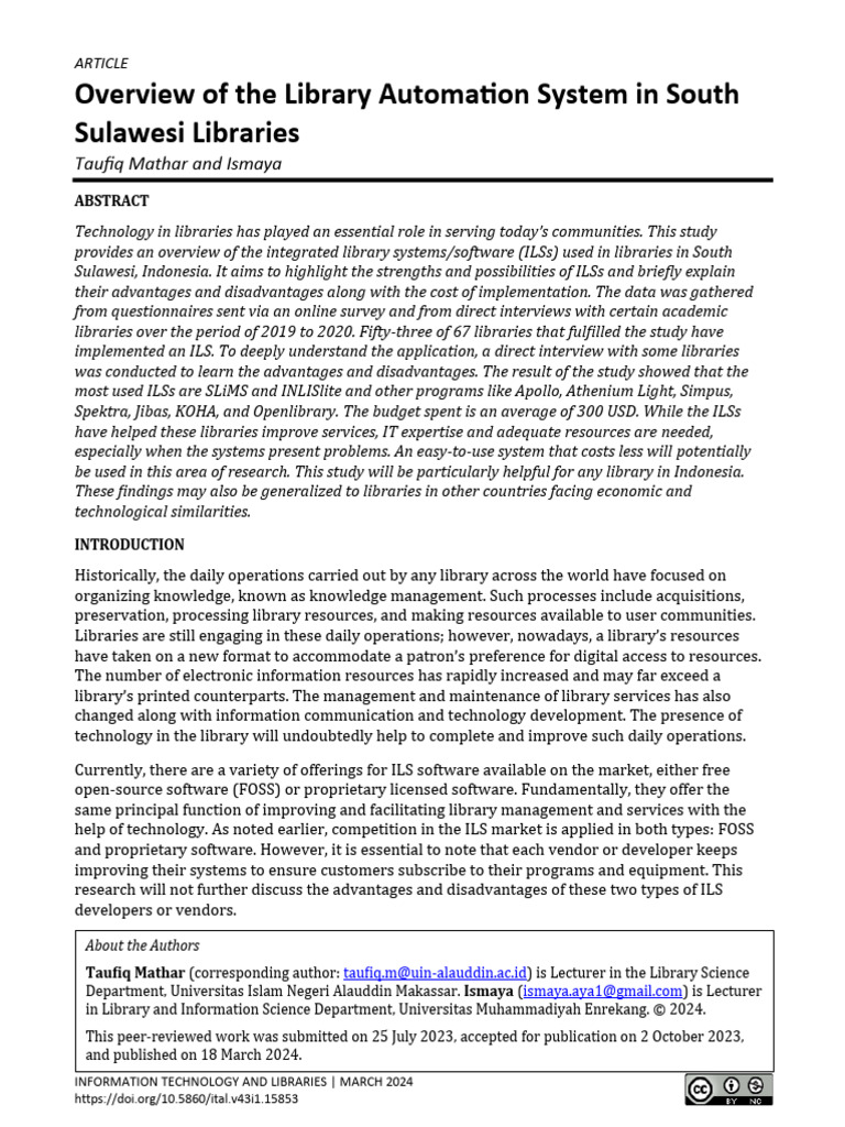 Galley | PDF | Libraries | Information Science