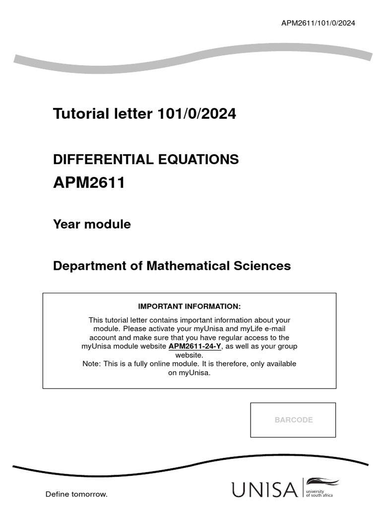 APM2611 Differential Equations Guide | PDF | Libraries