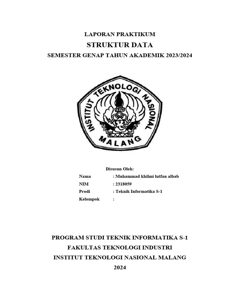 Format Laprak Strudat 2024 | PDF