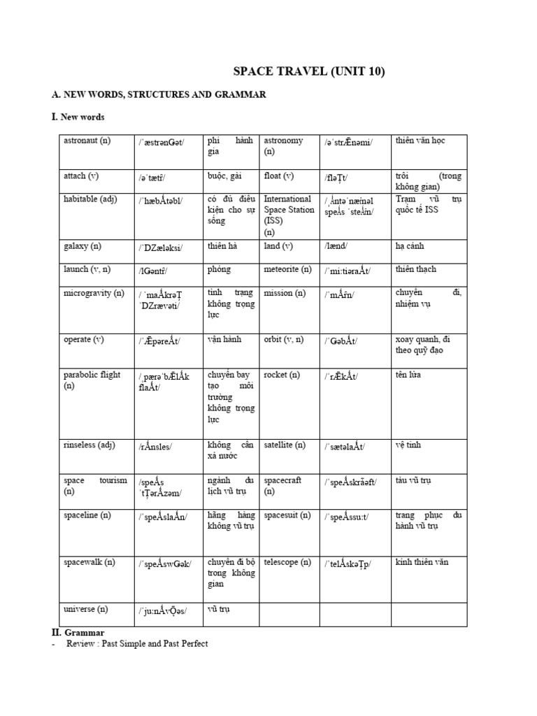 SPACE TRAVEL ĐAdocx | PDF | Outer Space | Space Exploration