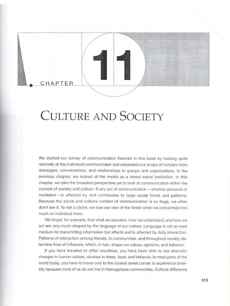 Chapter 11 Culture Society | PDF