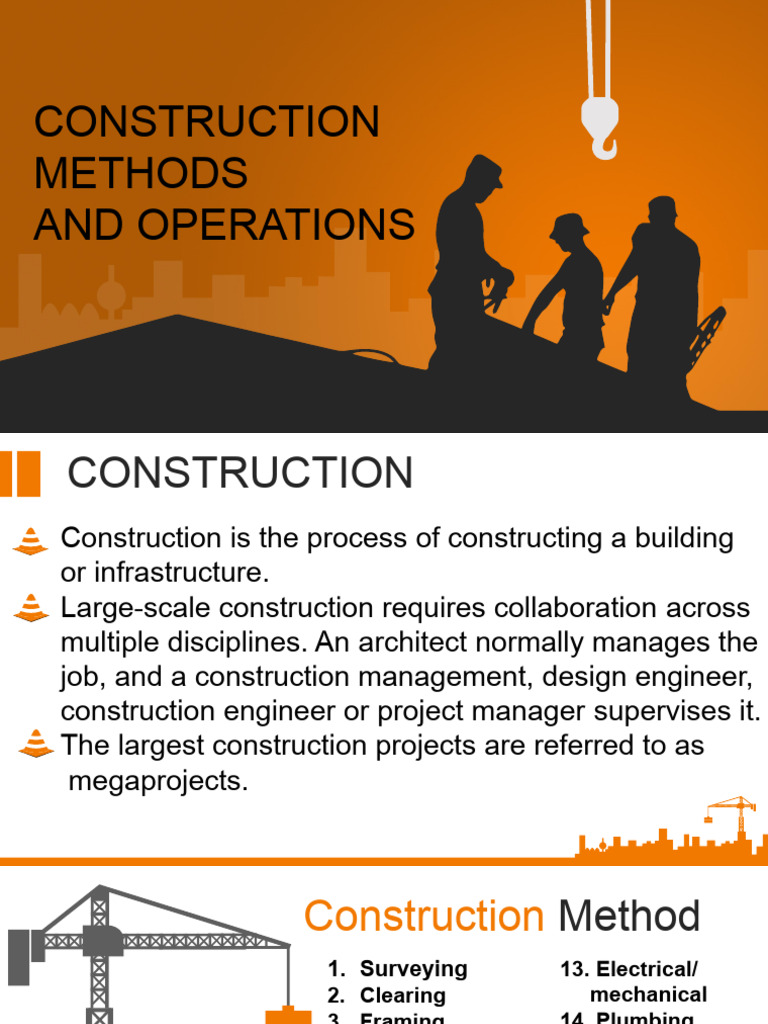 Construction Methods and Operation | PDF