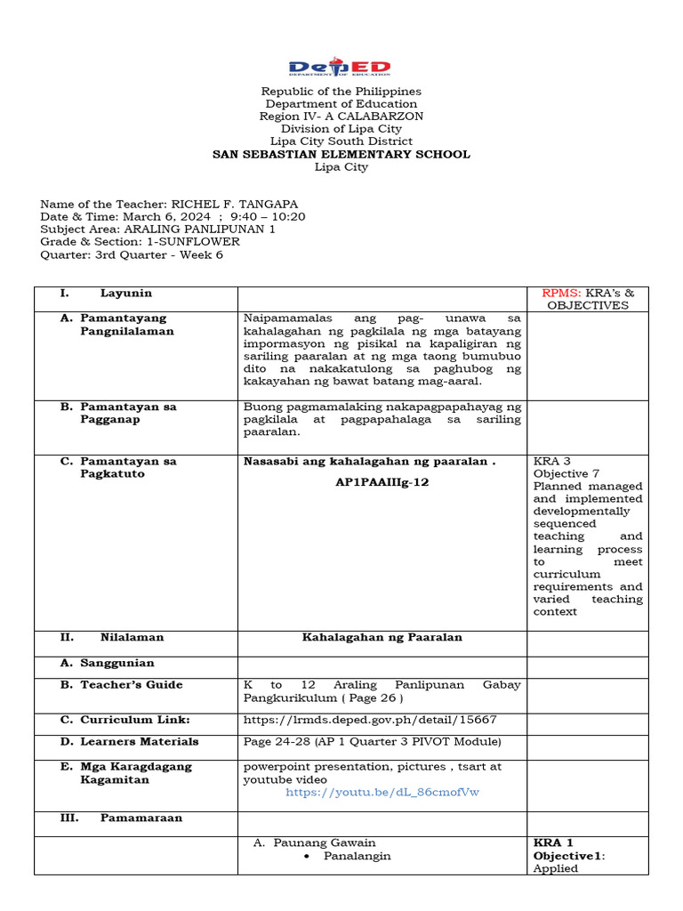 Cot LP in AP 3rd Q 2024 | PDF
