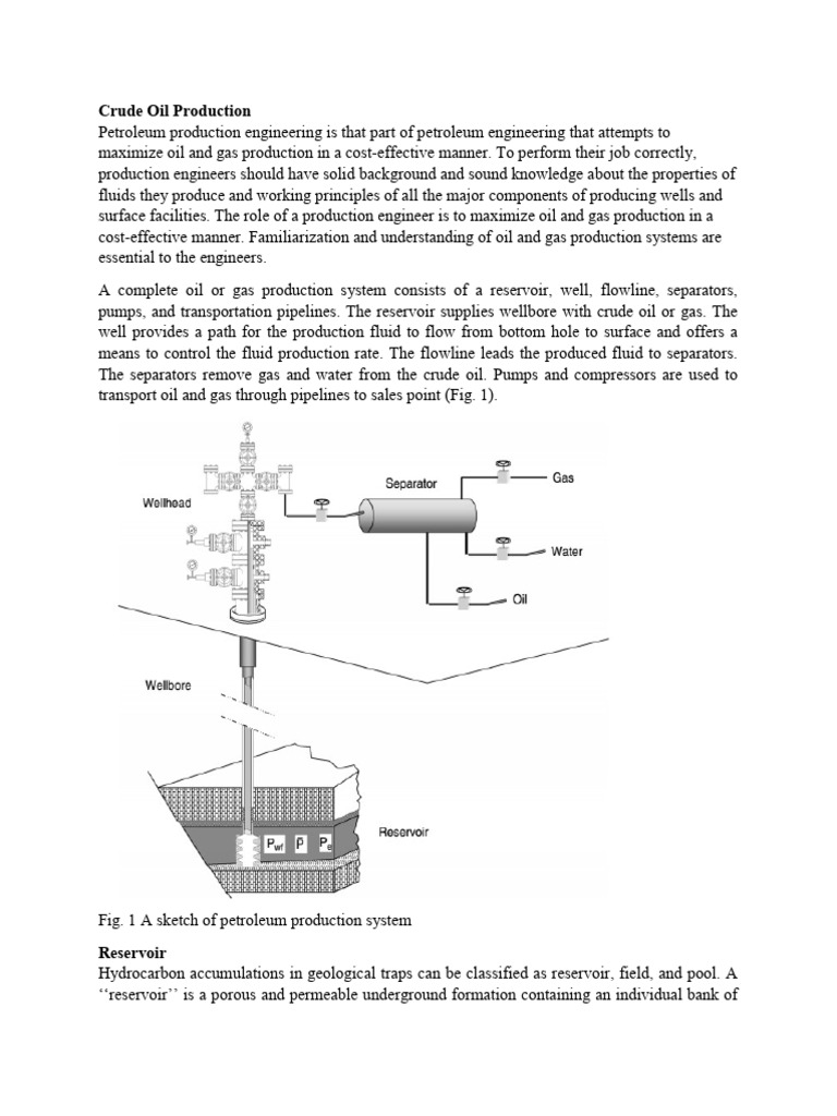 Crude Oil Production BUK - LECTURE | PDF | Casing (Borehole ...