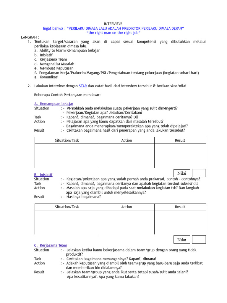Interview Panduan | PDF