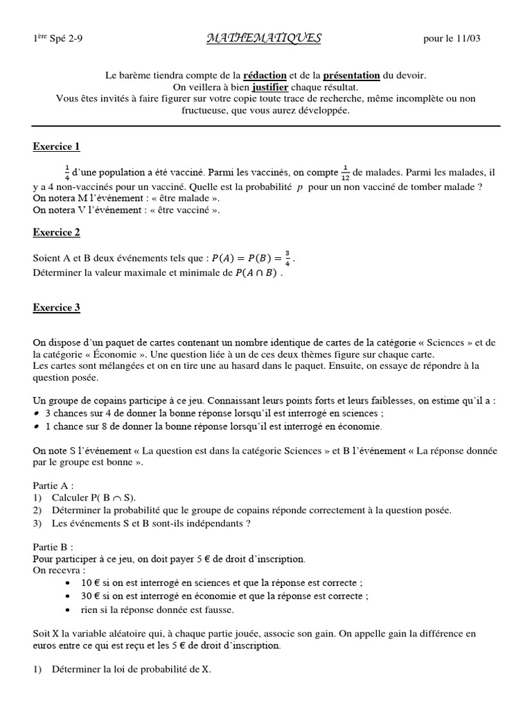 Probabilités et jeux de cartes en maths | PDF | Probabilité | Mathématiques
