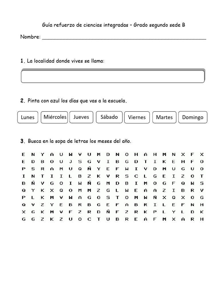 Guía de Ciencias Integradas 2º Grado | PDF