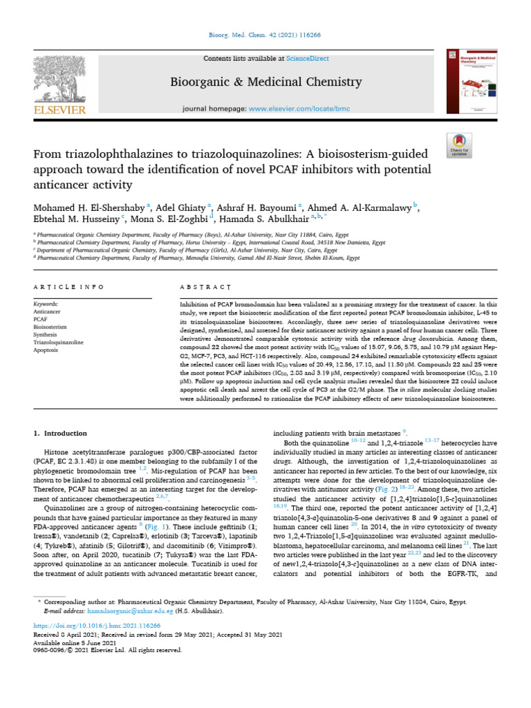 MOHAMED Et Al - 2021 | PDF | Chemotherapy | Ic50 MOHAMED Et Al - 2021 | PDF | Chemotherapy | Ic50