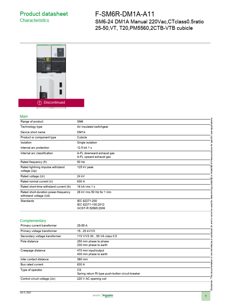 SM6 24 - F SM6R Dm1a A11 | PDF | Transformer | Power Engineering