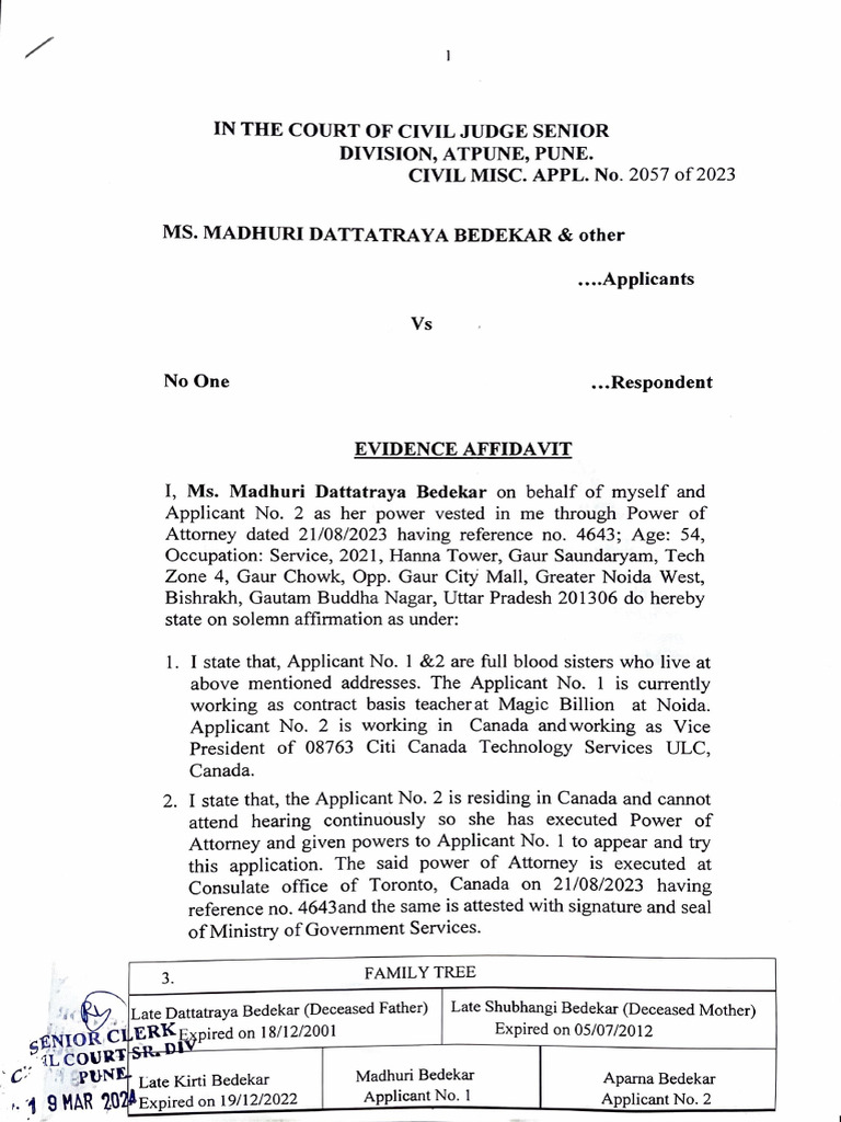 2057 Evidence Affidavit | PDF | Public Law | Government