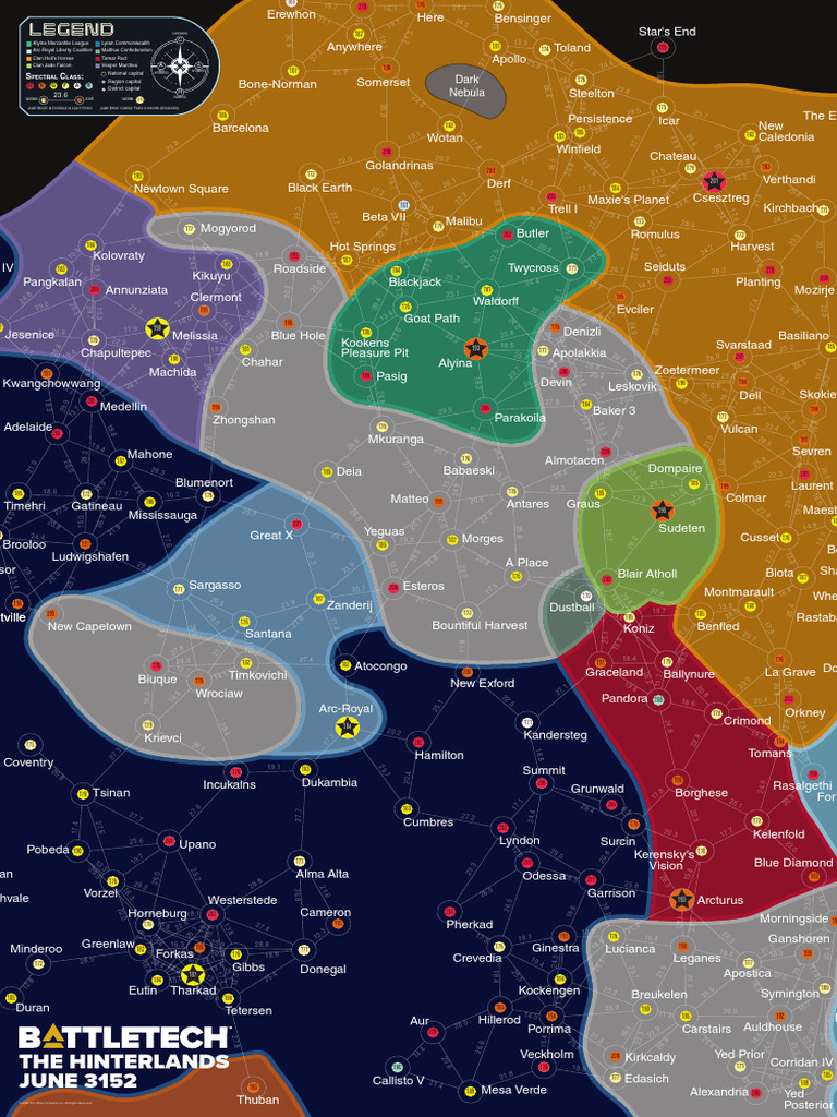 BattleTech Poster Map | PDF | Battle Tech | Astronomy