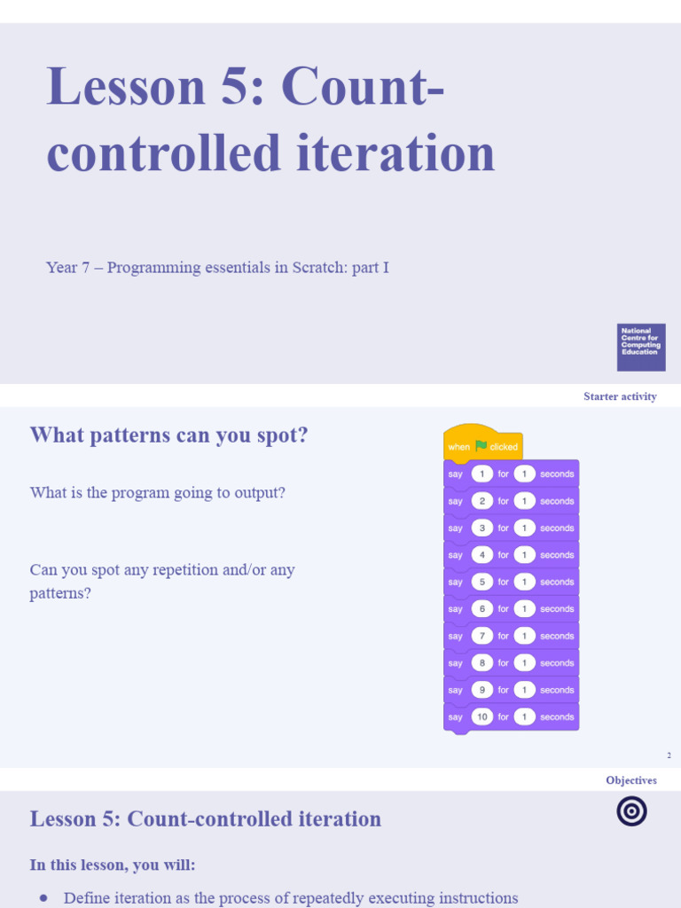 L5 Slides ΓÇô Programming Essentials in Scratch Part I ΓÇô Y7 | PDF ...
