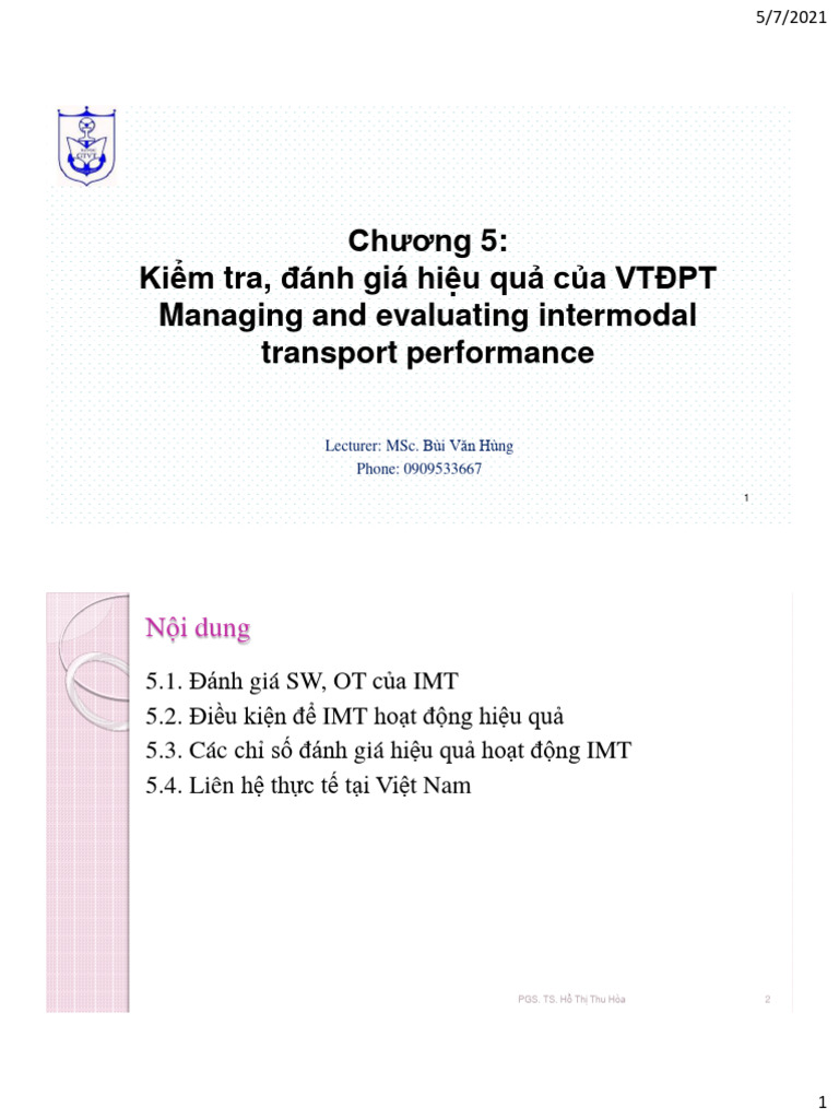 Chapter 5 - Quan Ly Va Danh Gia Ket Qua Cua IMT-2023 | PDF