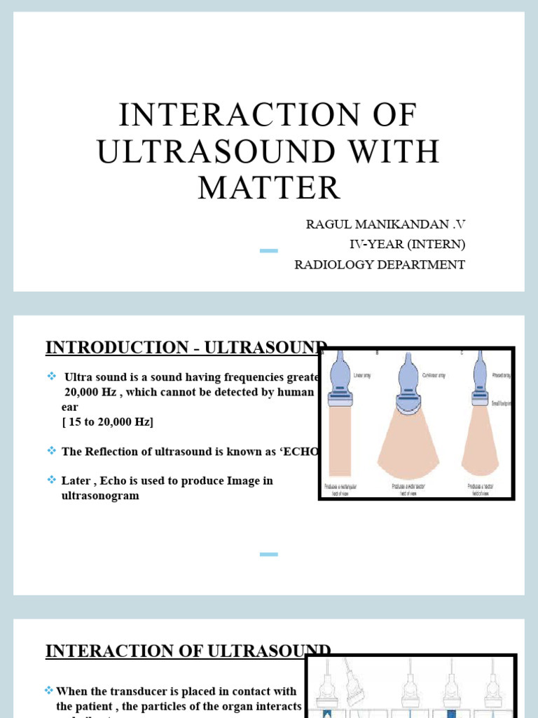 Interaction of Ultrasound With Matter | PDF