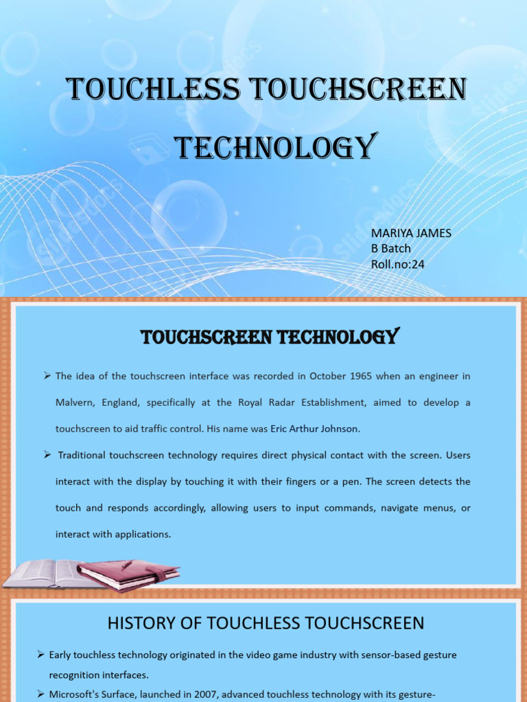 Touchless Touchscreen Technology | PDF | Touchscreen | Computing