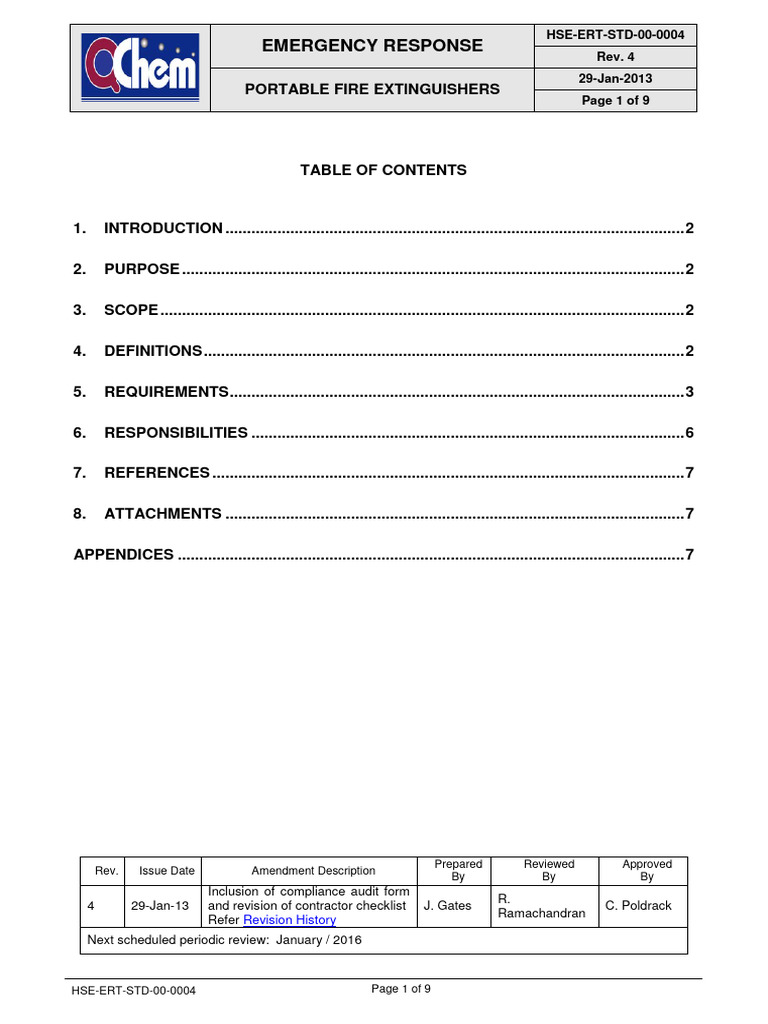 Portable Fire Extinguisher | PDF