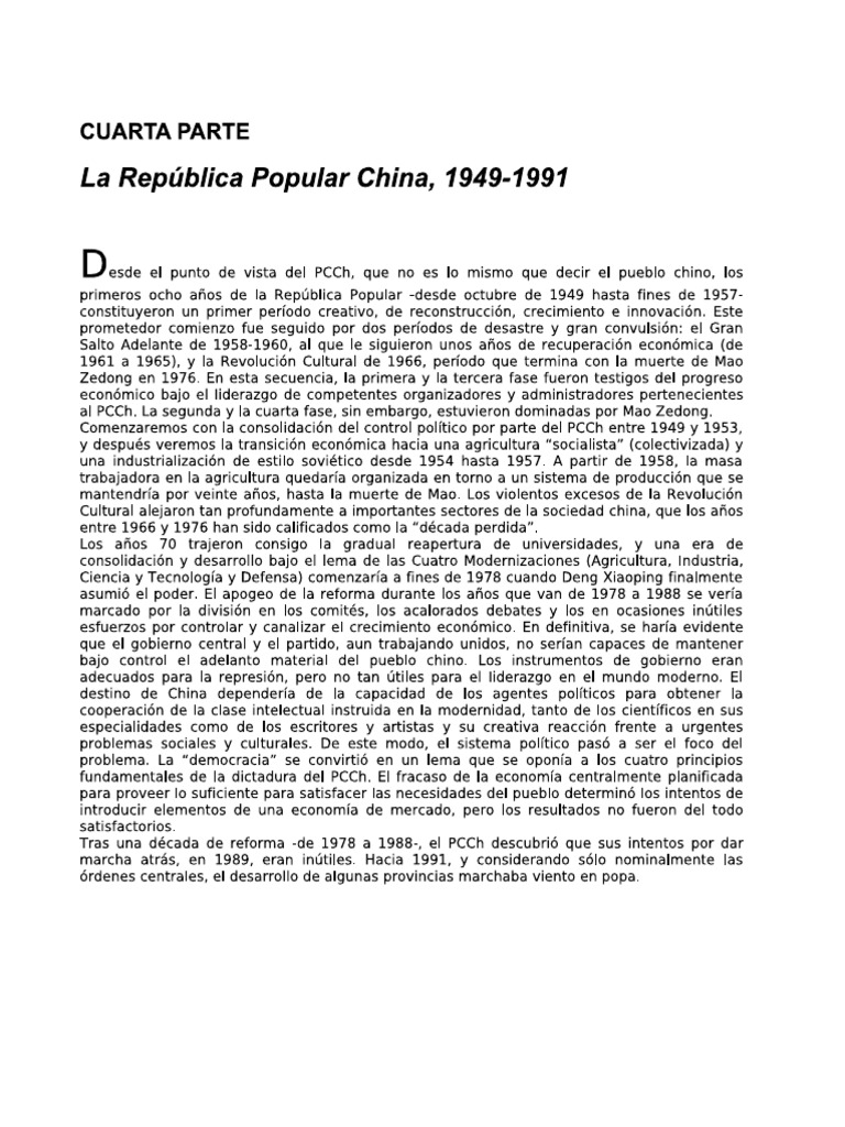 Fairbank-China-una-nueva-historia Cuarta Parte - Compressed | PDF