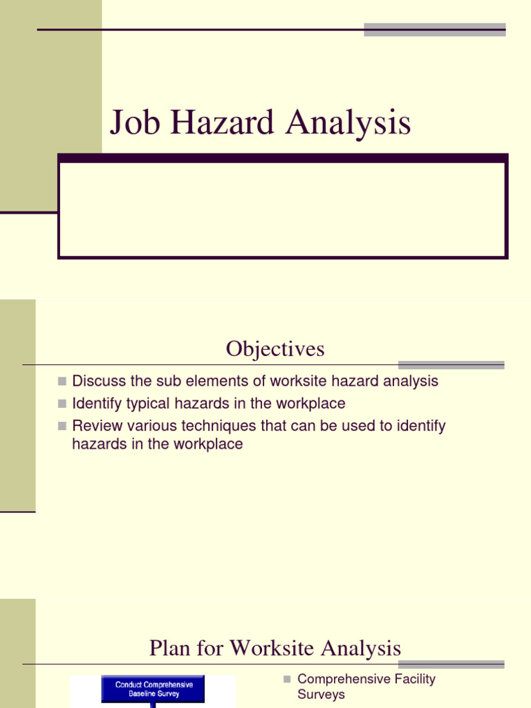 Lecture 6 Job Hazard Analysis | PDF | Personal Protective Equipment ...