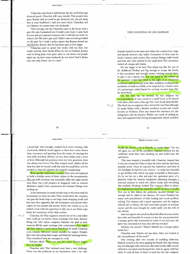 Shih-Li Kow Courting of Cik Zahirah | PDF