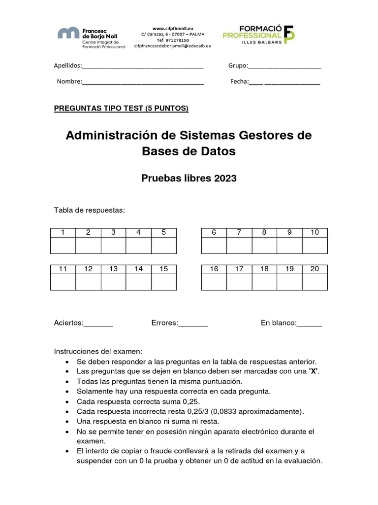 ASGBD Proves Lliures | PDF | Mongo Db | Contraseña