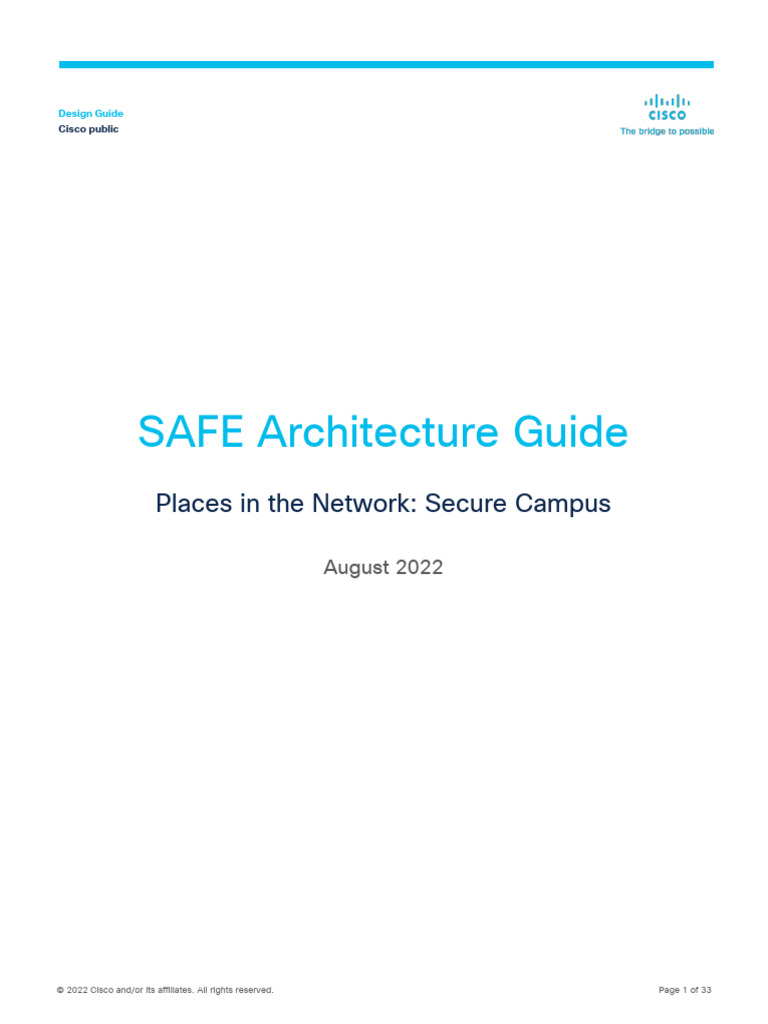 Safe Secure Campus Architecture Guide | PDF | Security | Computer Security