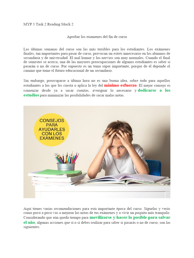 Task 2 Mock 2 Spanish | PDF