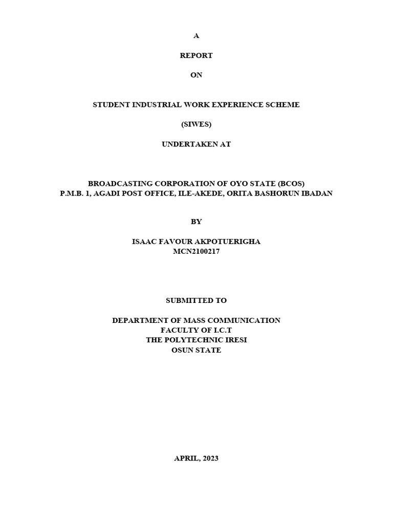 Isaac Favour A. | PDF | Copy Editing | News
