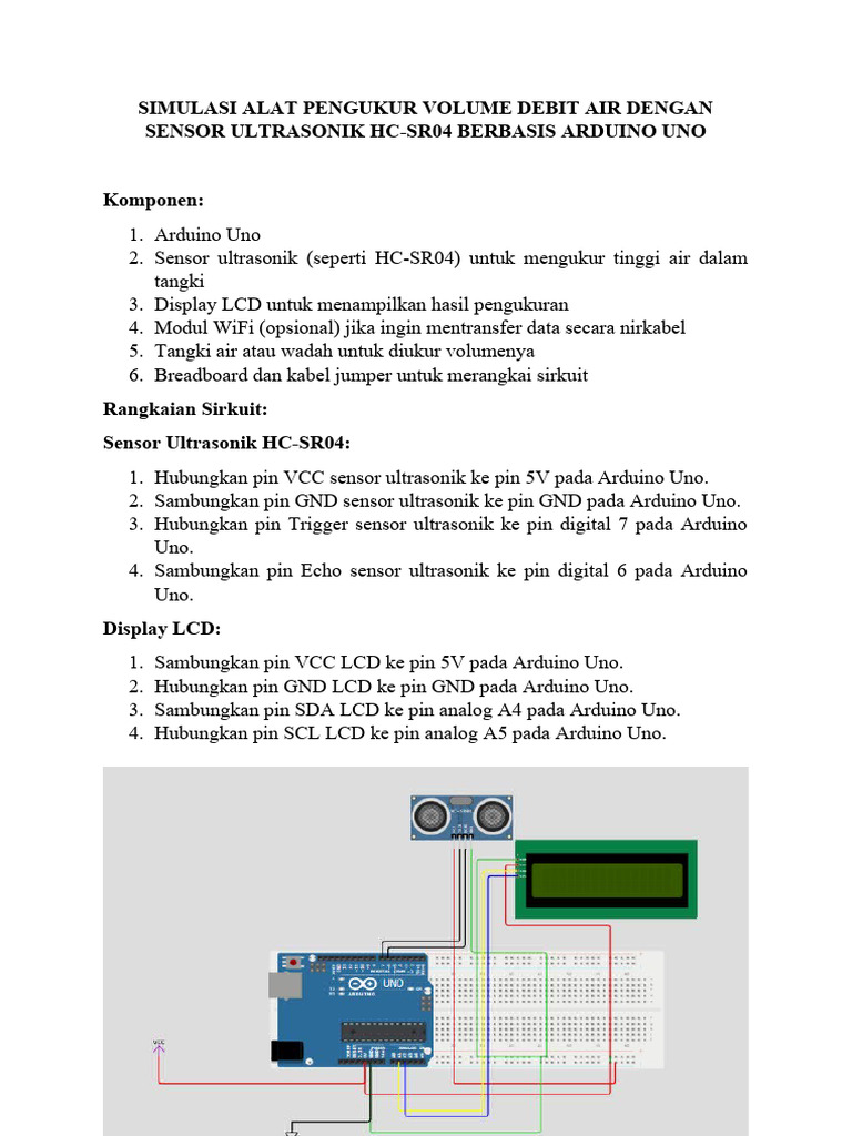 Simulasi Alat Pengukur Volume Debit Air Dengan Sensor Ultrasonik HC | PDF