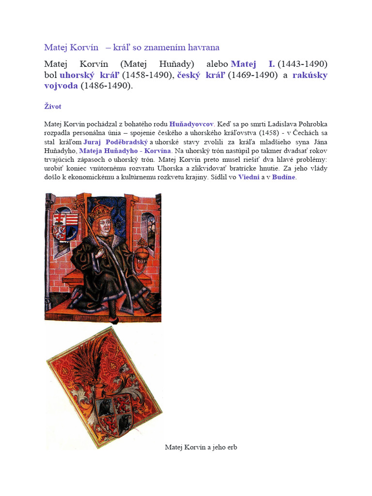 Matej Korvin 7. Rocnik | PDF