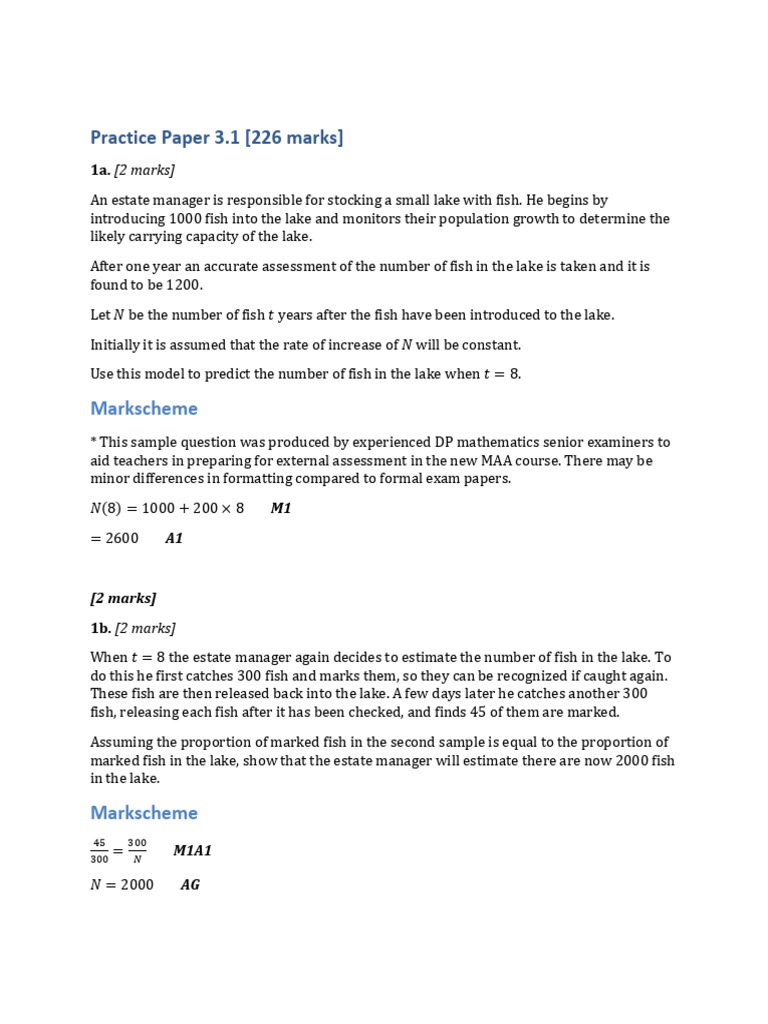 Practice Paper 3.1 Ms | Download Free PDF | Eigenvalues And ...