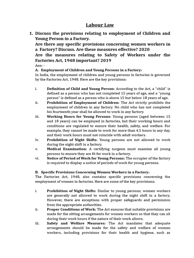 Labour Law | PDF | Cost Of Living | Occupational Safety And Health