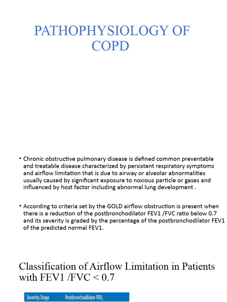 Pathophysiology of Copd | PDF | Respiratory Diseases | Chronic ...