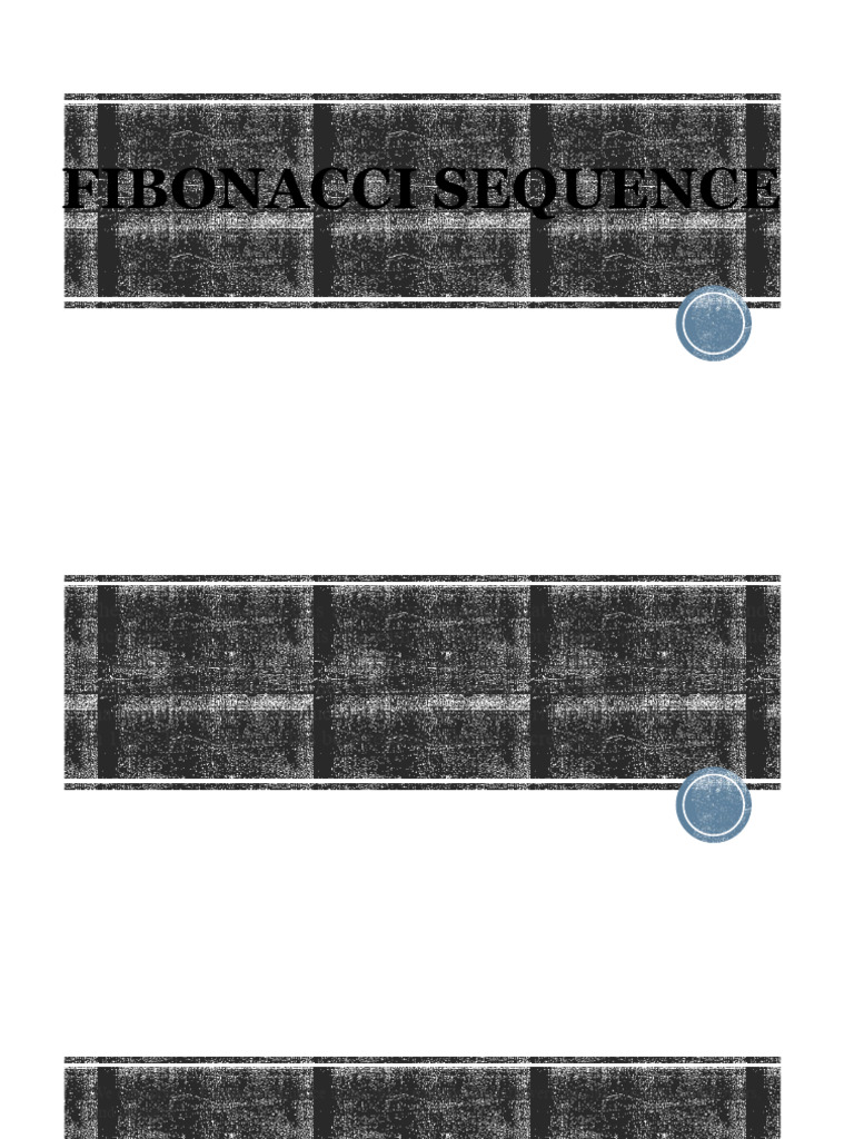 Fibonacci Sequence Pdf