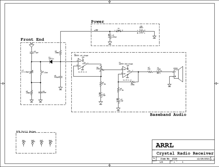 ARRL Radio Receiver (Item No - 2528) Schematic V0 - 4 | PDF