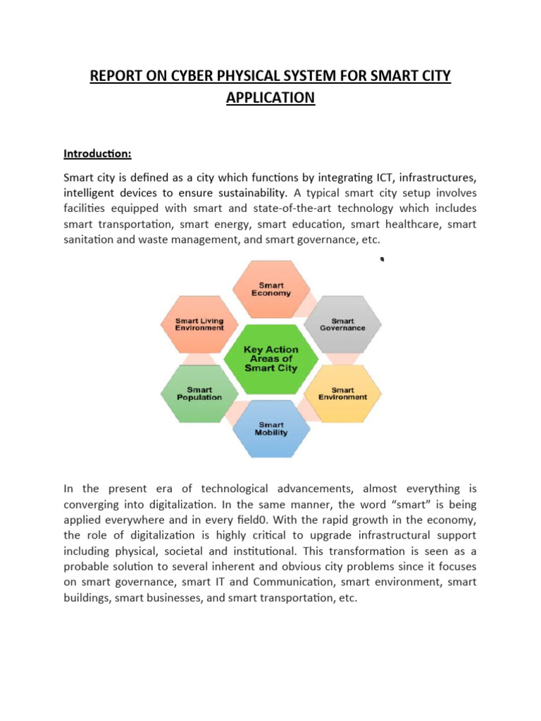 Report On Cyber Physical System For Smart City Application | PDF | Engineering | Computing