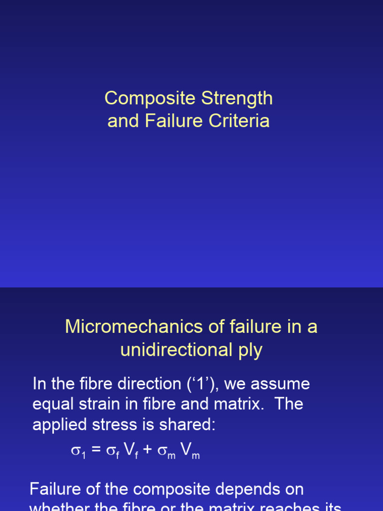Strength and Failure Criteria | PDF | Strength Of Materials | Composite ...
