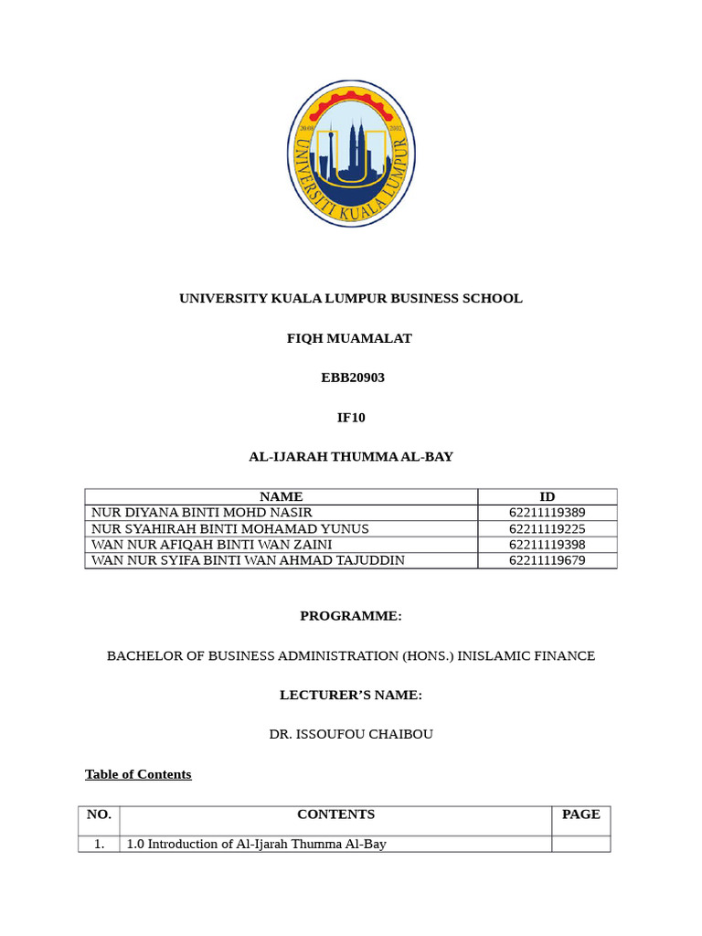 AITAB | PDF | Lease | Islamic Banking And Finance