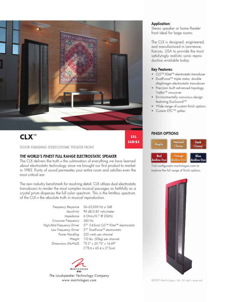 Brochure CLX | PDF | Loudspeaker | Audio Electronics