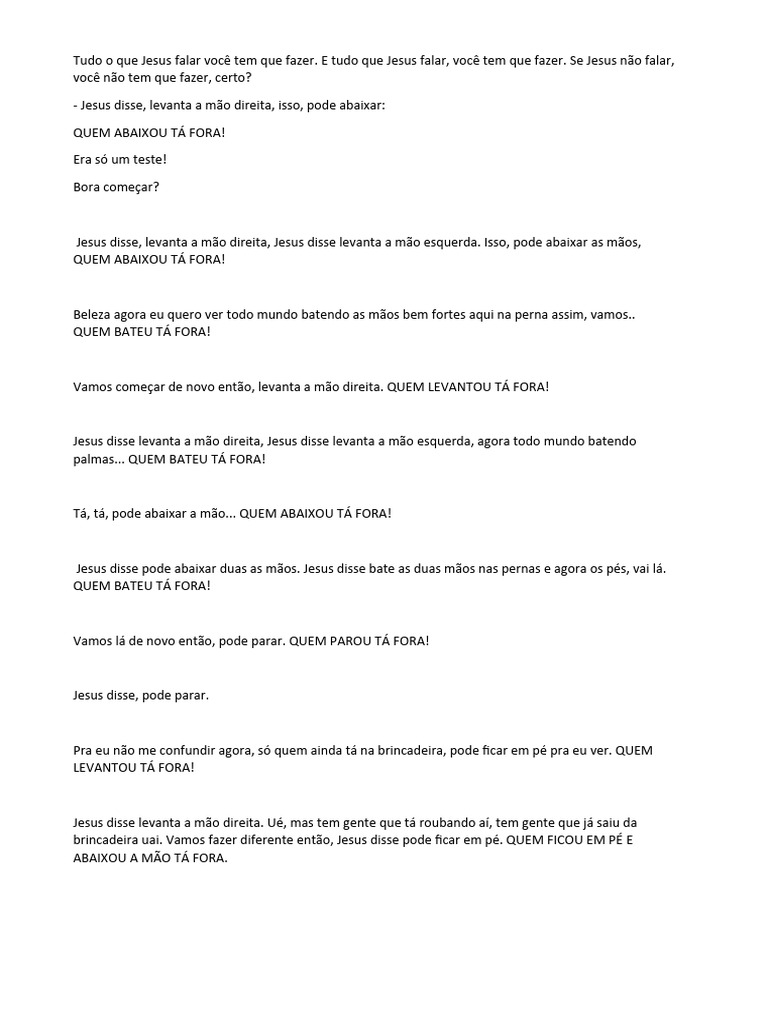 Dinamica Jesus Disse | PDF