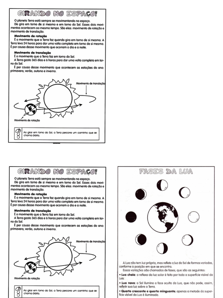 Movimento Da Terra e Lua | PDF