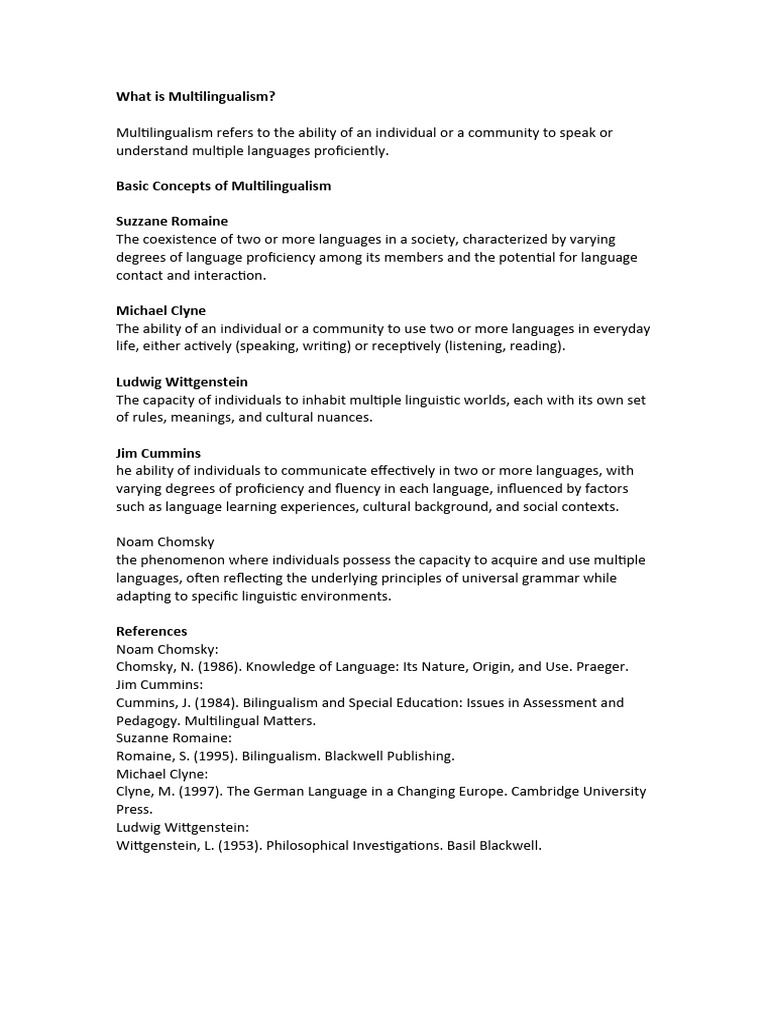What Is Multilingualism | PDF