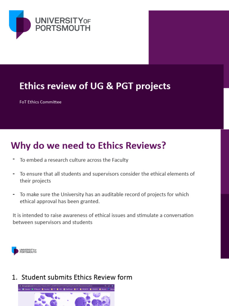 Ethics Review of UG & PGT Projects | PDF | Informed Consent | Risk