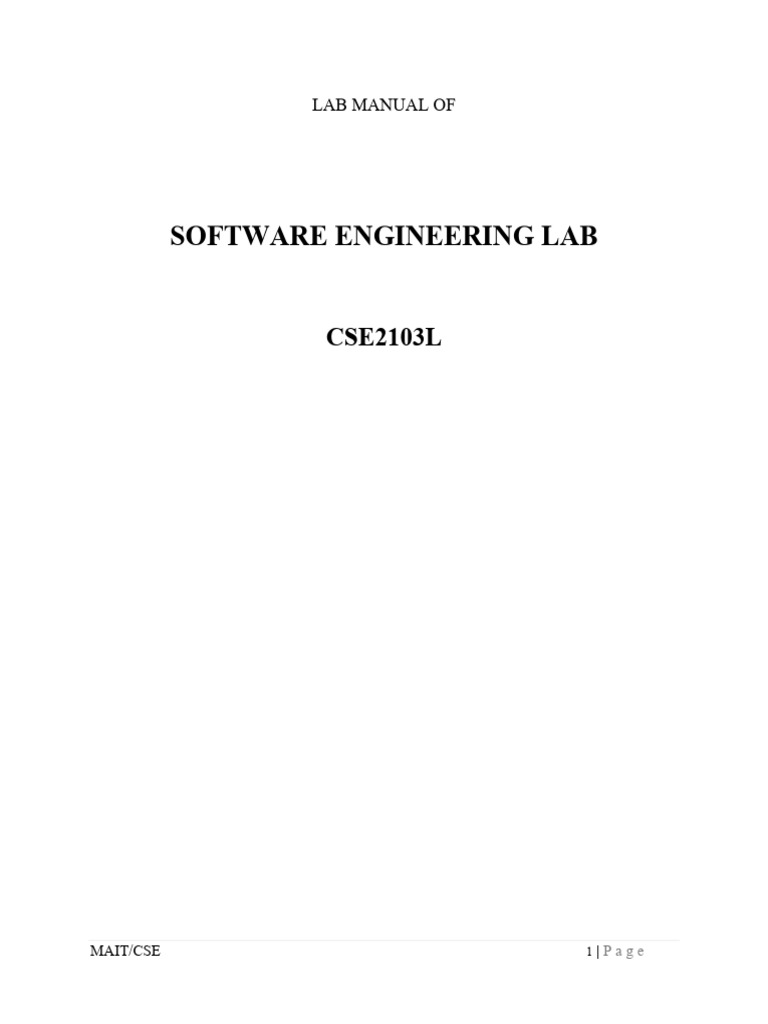 Software Engineering Lab: CSE2103L | PDF | Automated Teller Machine | Unified Modeling Language