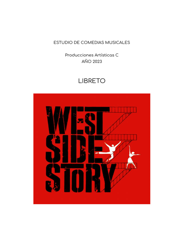 Libretto de West Side Story | PDF | Teatro musical | Las artes escénicas