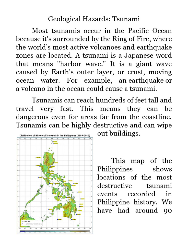 Geological Hazards Tsunami | PDF | Tsunami | Earthquakes