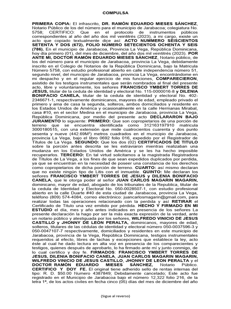 COMPULSA | PDF | República Dominicana | Documento de identidad